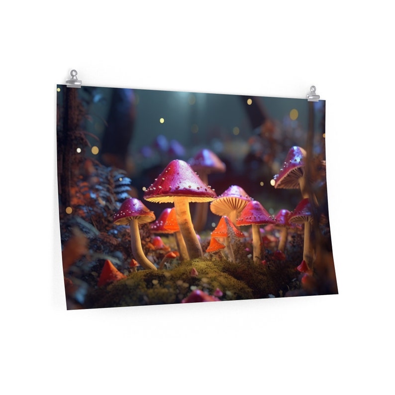Mushroom Forest Premium Matte Horizontal Posters - Etsy