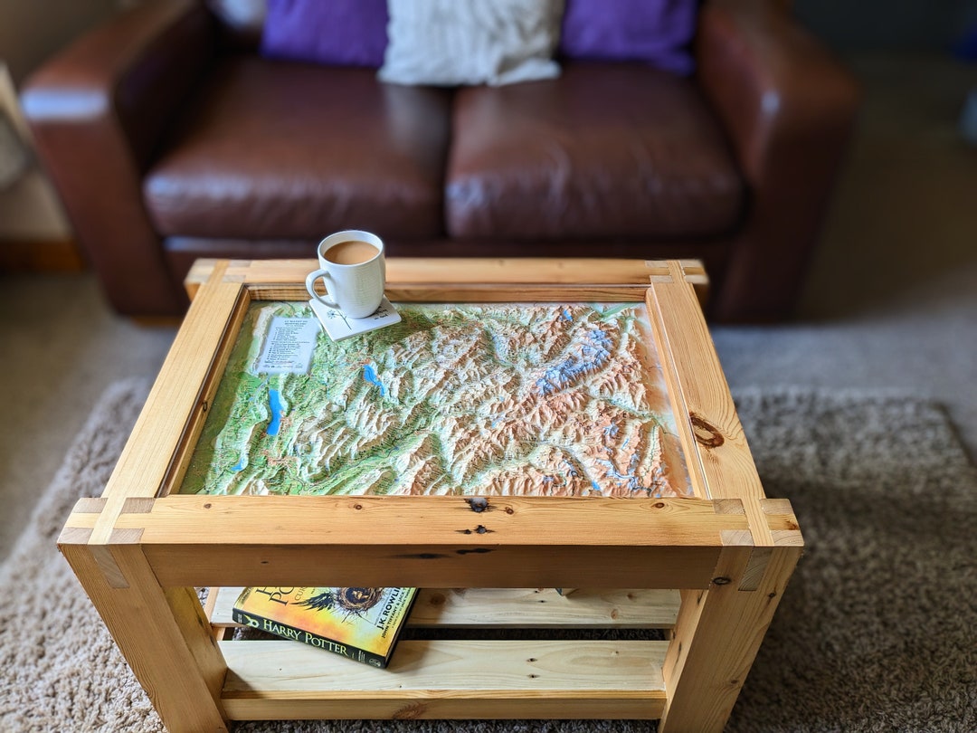 Alpine Relief Map Coffee Table - Etsy
