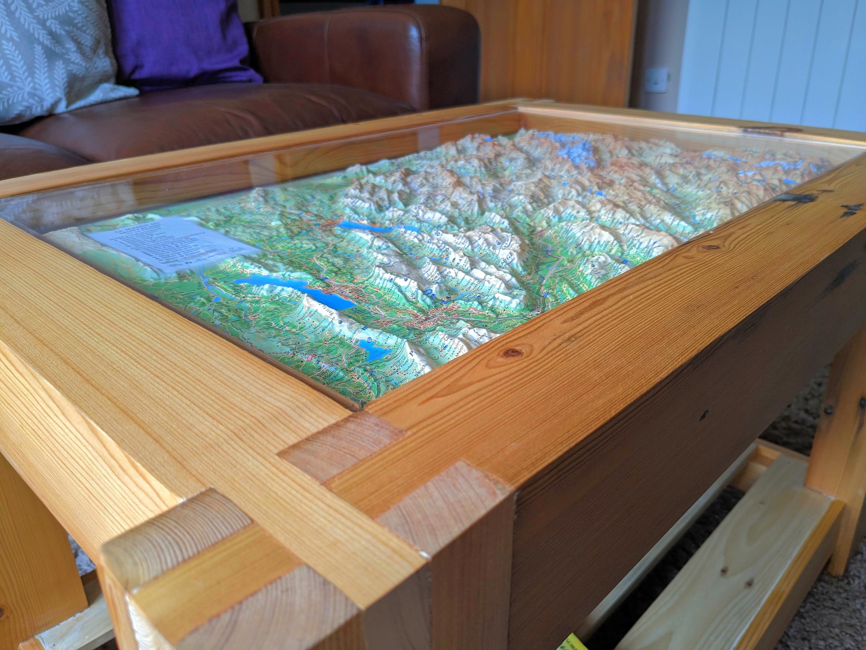Alpine Relief Map Coffee Table - Etsy