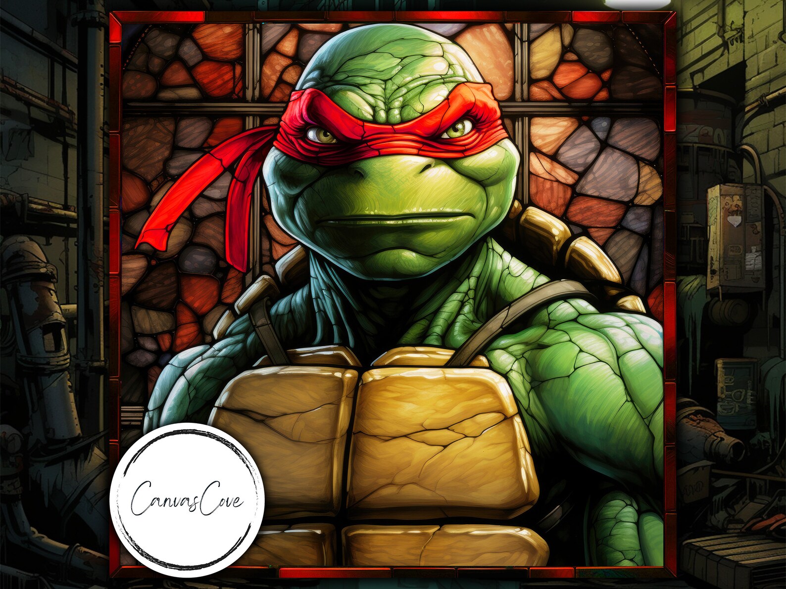4 Stained Glass Turtle Ninjas, Sublimation, Digital Download, Digital ...