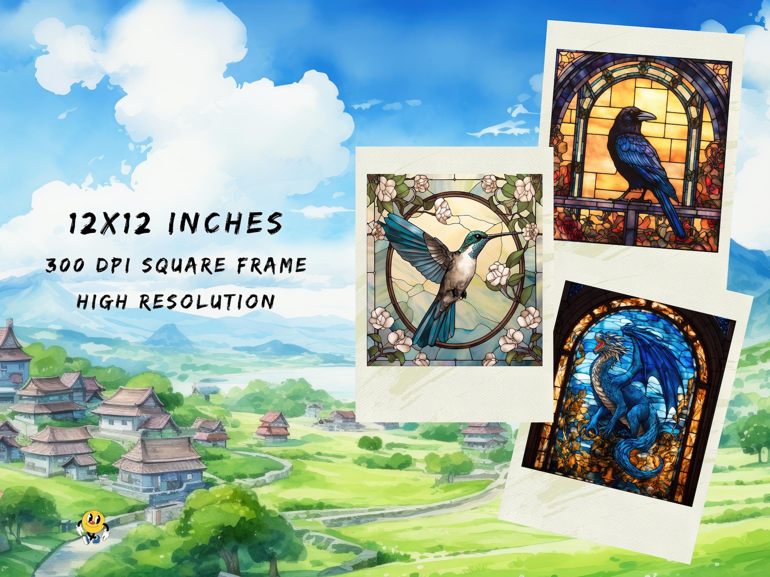 Stained Glass Golden Retriever, Stained Glass , Sublimation Designs ...