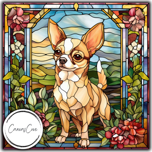 Chihuahua Stained Glass Pattern - Etsy