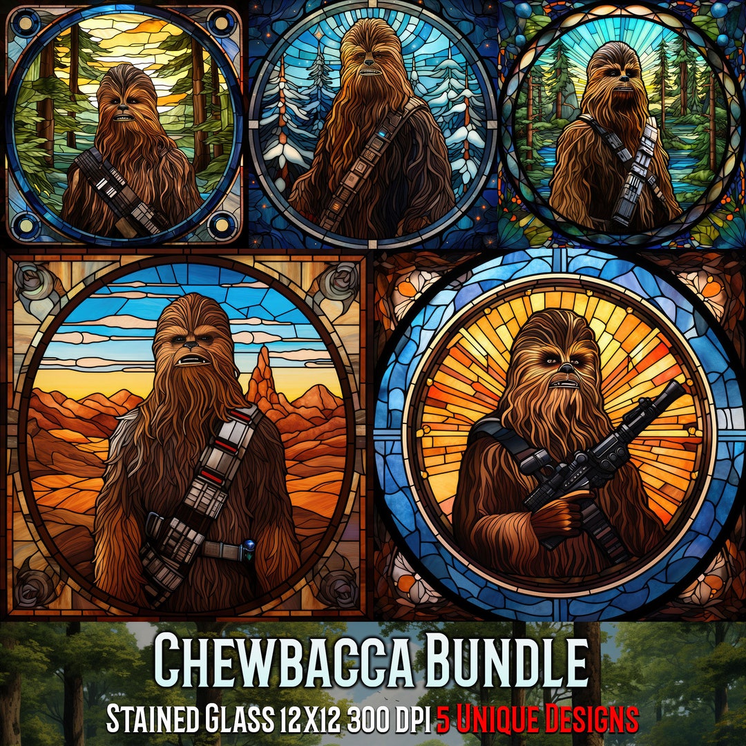 5 Stained Glass Chewie Bundle JPG Sublimation Digital Download Digital ...