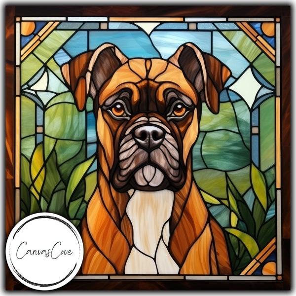 Stained Glass Dogs - Etsy
