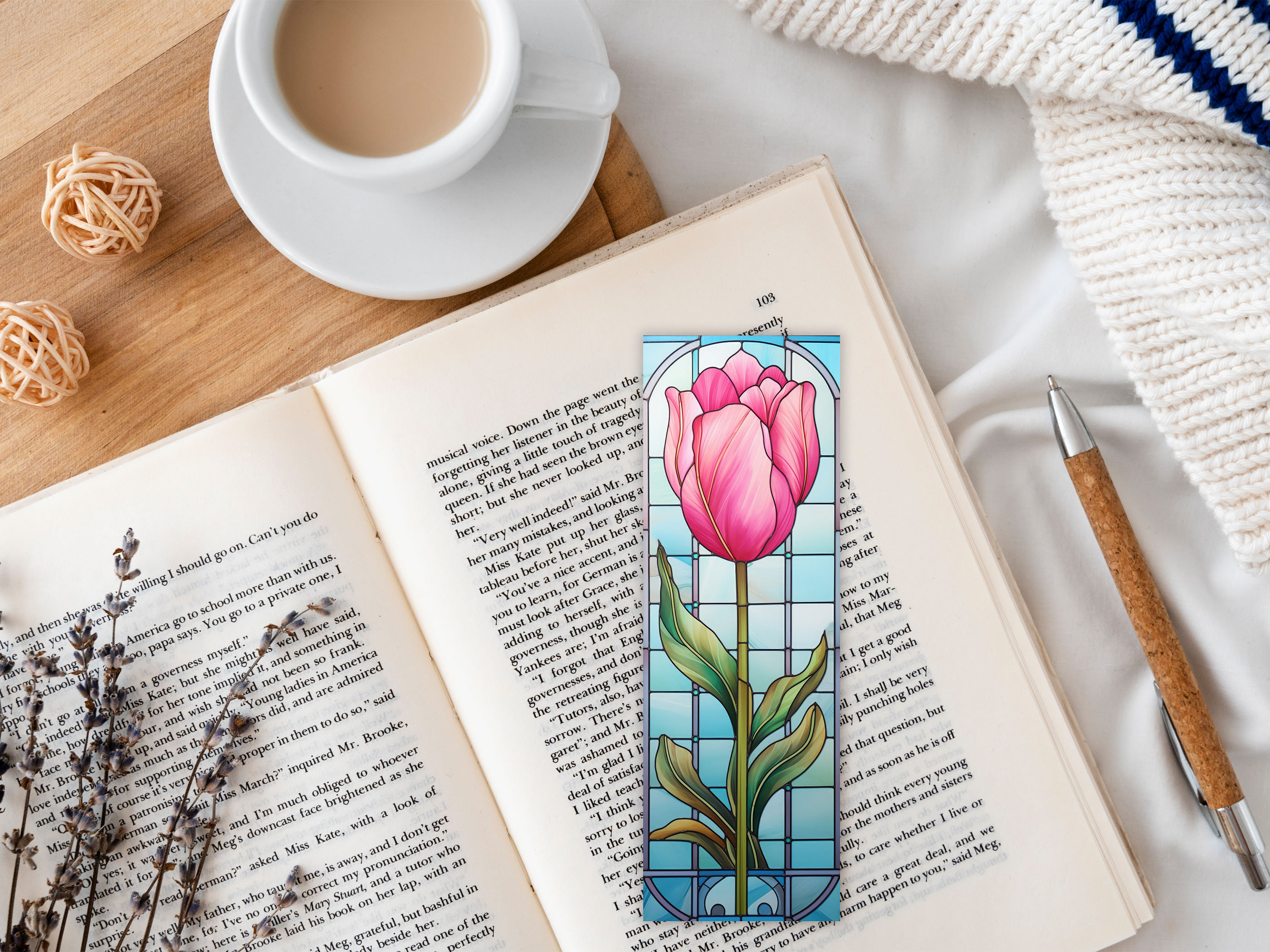 5 Stained Glass Tulip Bookmark Bundle Stained Glass Flower - Etsy