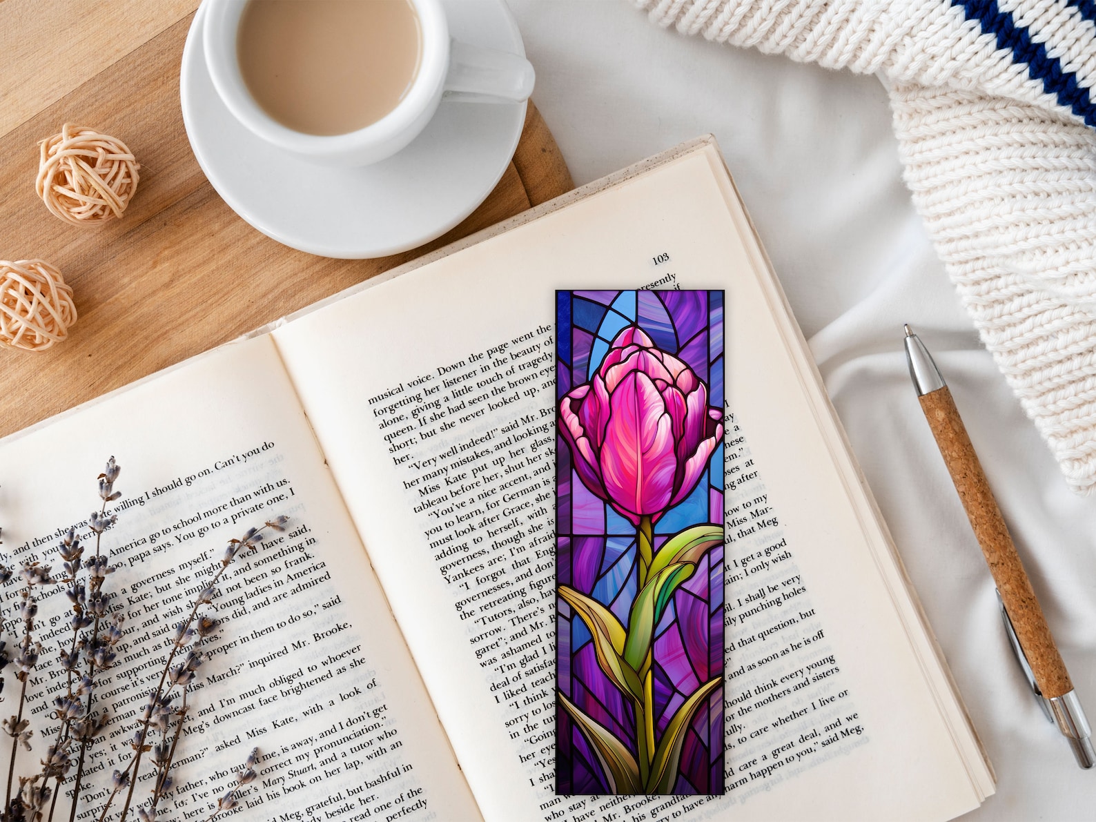 5 Stained Glass Tulip Bookmark Bundle Stained Glass Flower - Etsy