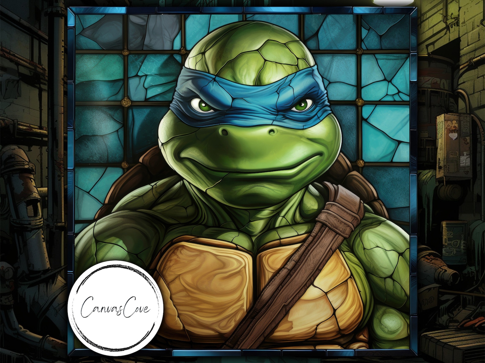 4 Stained Glass Turtle Ninjas, Sublimation, Digital Download, Digital ...
