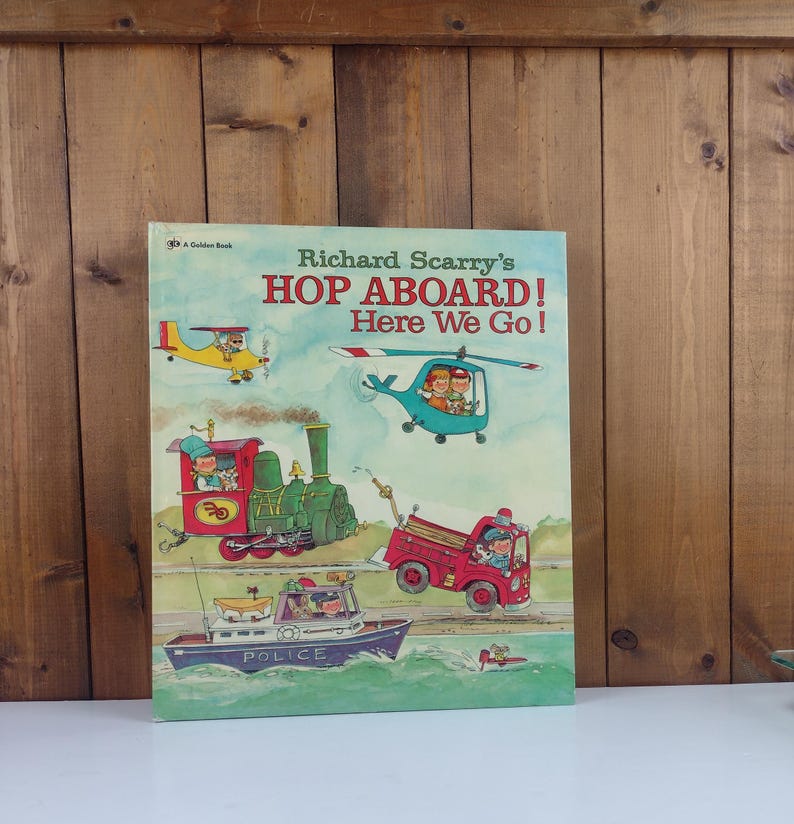 Richard Scarry's "hop Aboard! Here We Go!" 6th Printing 1975 - Vintage ...