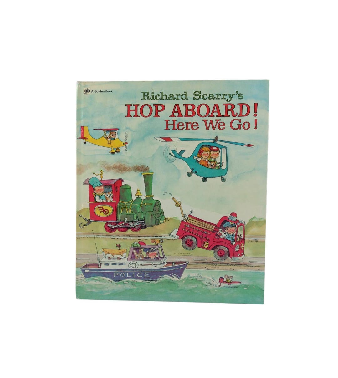 Richard Scarry's Hop Aboard Here We Go 1993 Hardcover Book Busy World ...