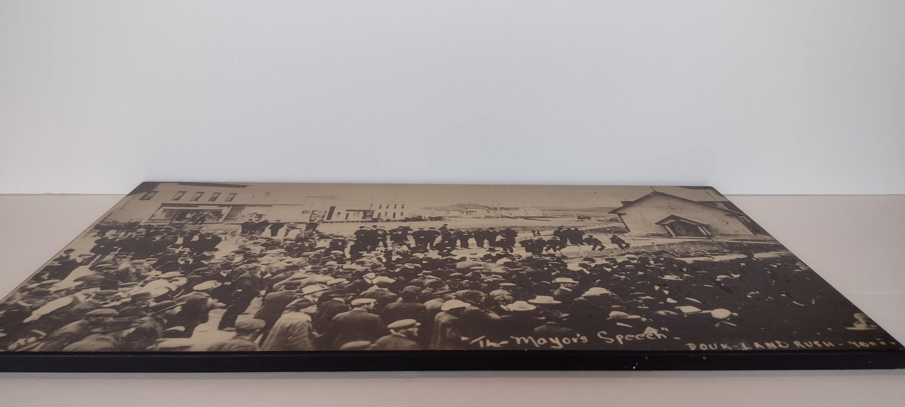 Antique Black & White Photograph Laminated the Mayor's Speech Doukhobor ... Antique Black & White Photograph Laminated the Mayor's Speech Doukhobor ...
