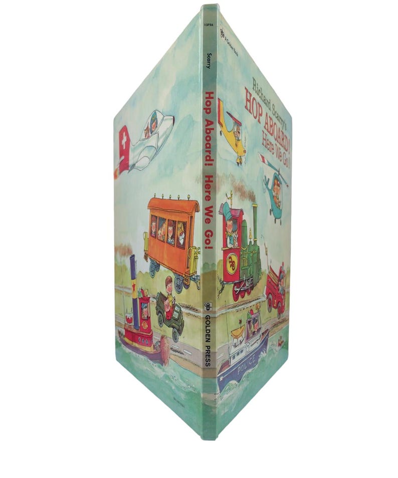 Richard Scarry's hop Aboard Here We Go 6th Printing 1975 Vintage ...