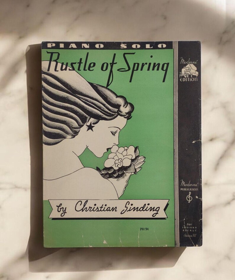 Vintage 1936 Rustle of Spring Sheet Music by Christian Sinding ...