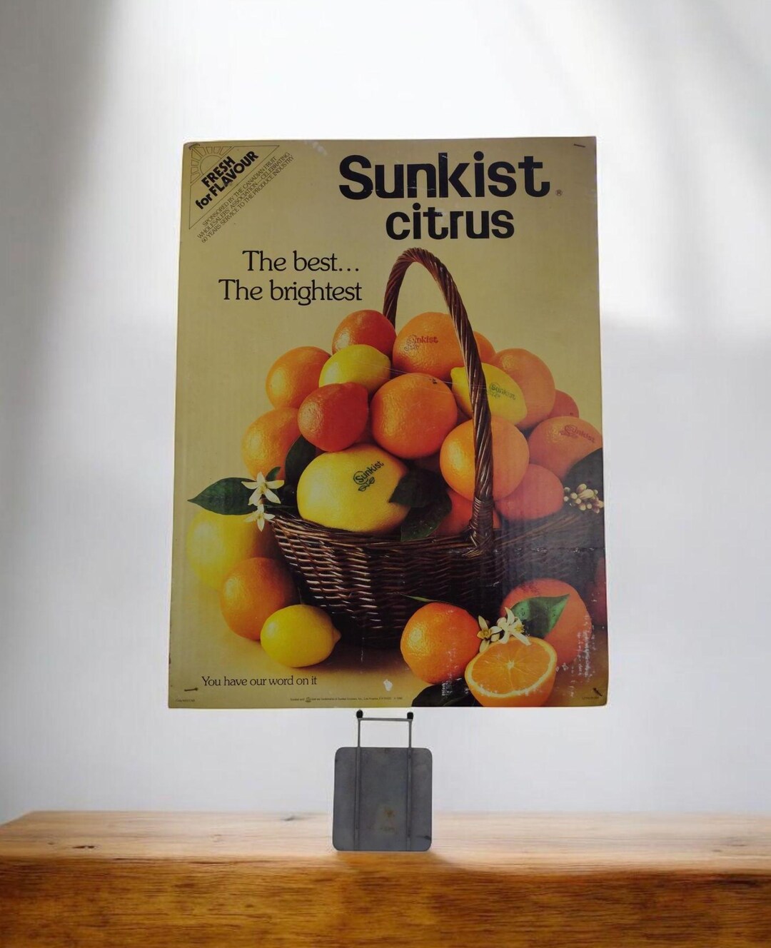 Vintage 1985 Sunkist Citrus Store Display – Double-sided Cardboard ...
