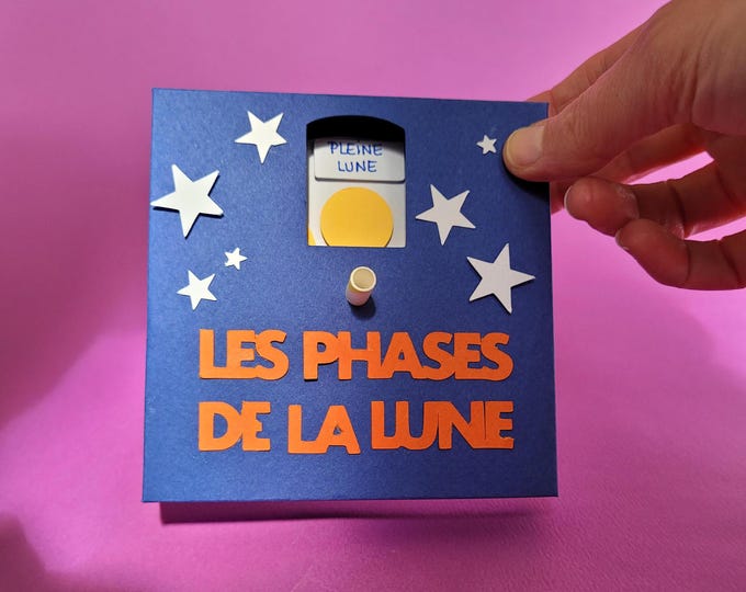 Moon Paper Craft Kit, DIY Moon and Space, Paper Moon Phase Construction ...