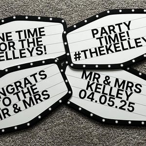 Custom Wedding Entrance Sign: VIP Bottle Service Style With Optional ...