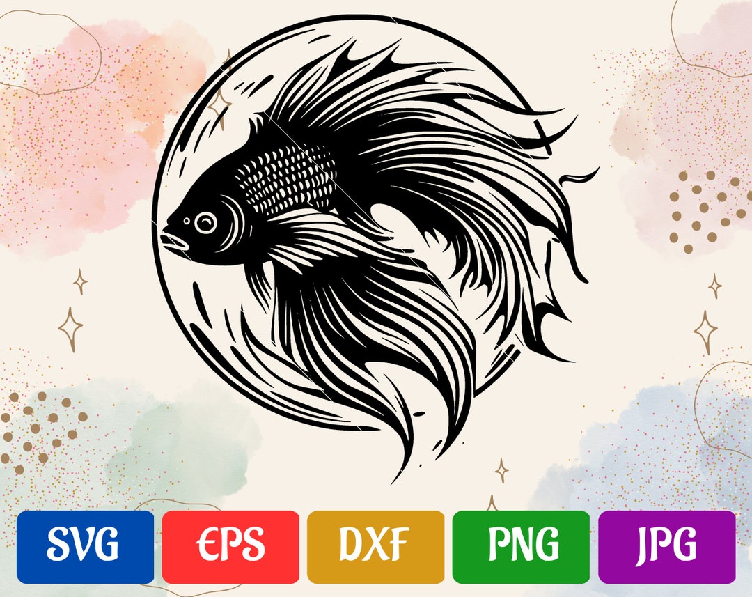Betta Fish Svg Eps Dxf Png Jpg Cricut Explore - Etsy UK
