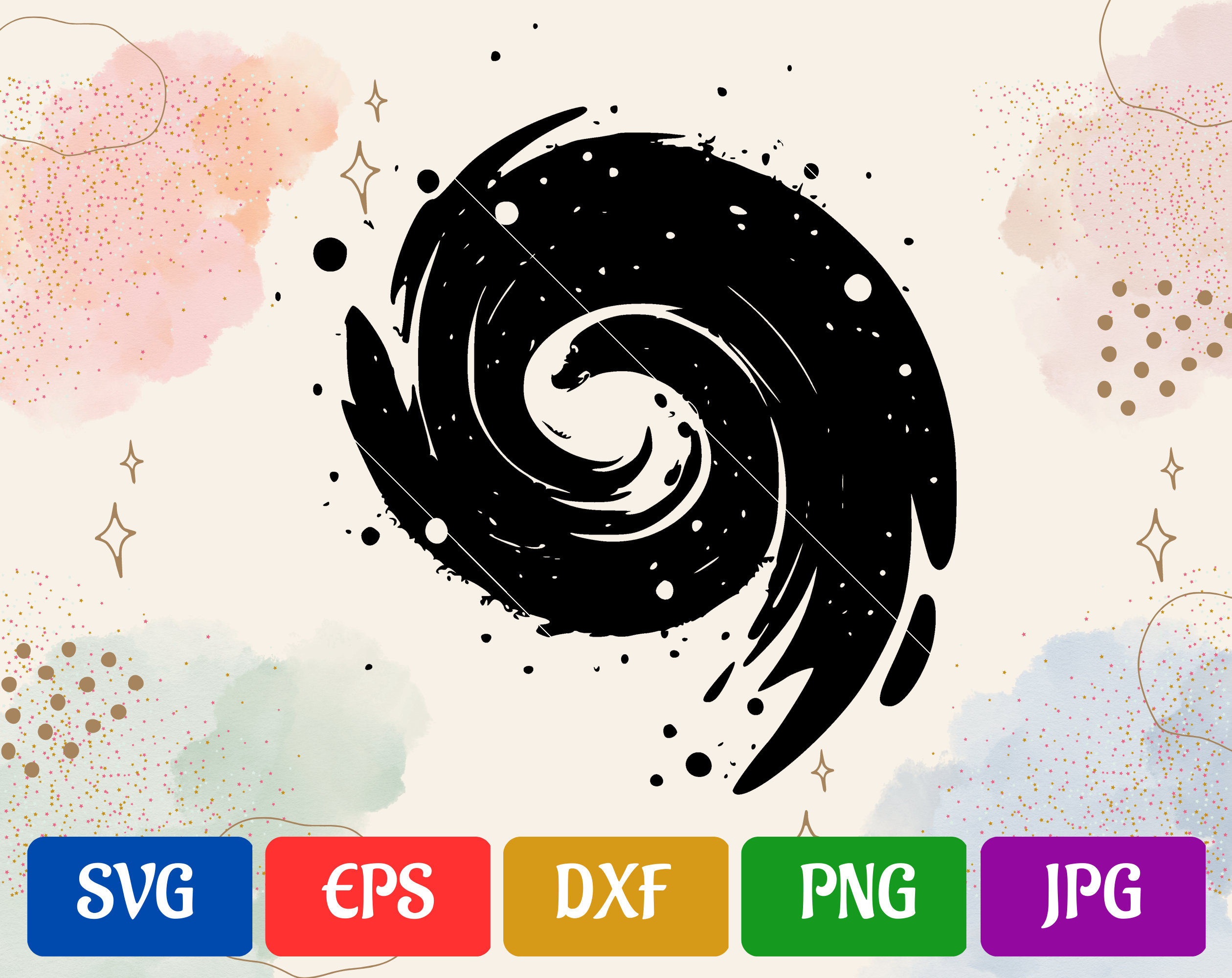 Galaxy SVG High-quality Vector Cut File for Cricut Svg Eps Dxf Png Jpg ...