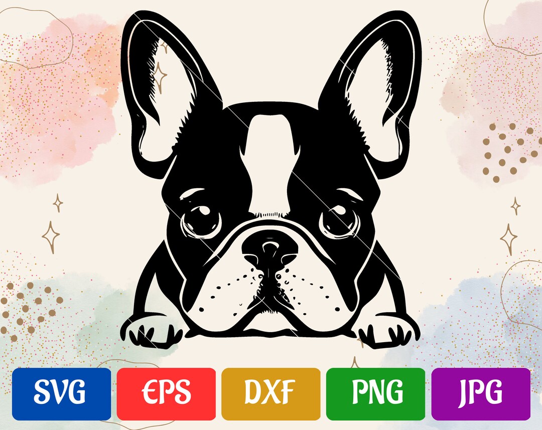 French Bulldog High-quality Vector Svg Eps Dxf Png Jpg Cricut Explore ...