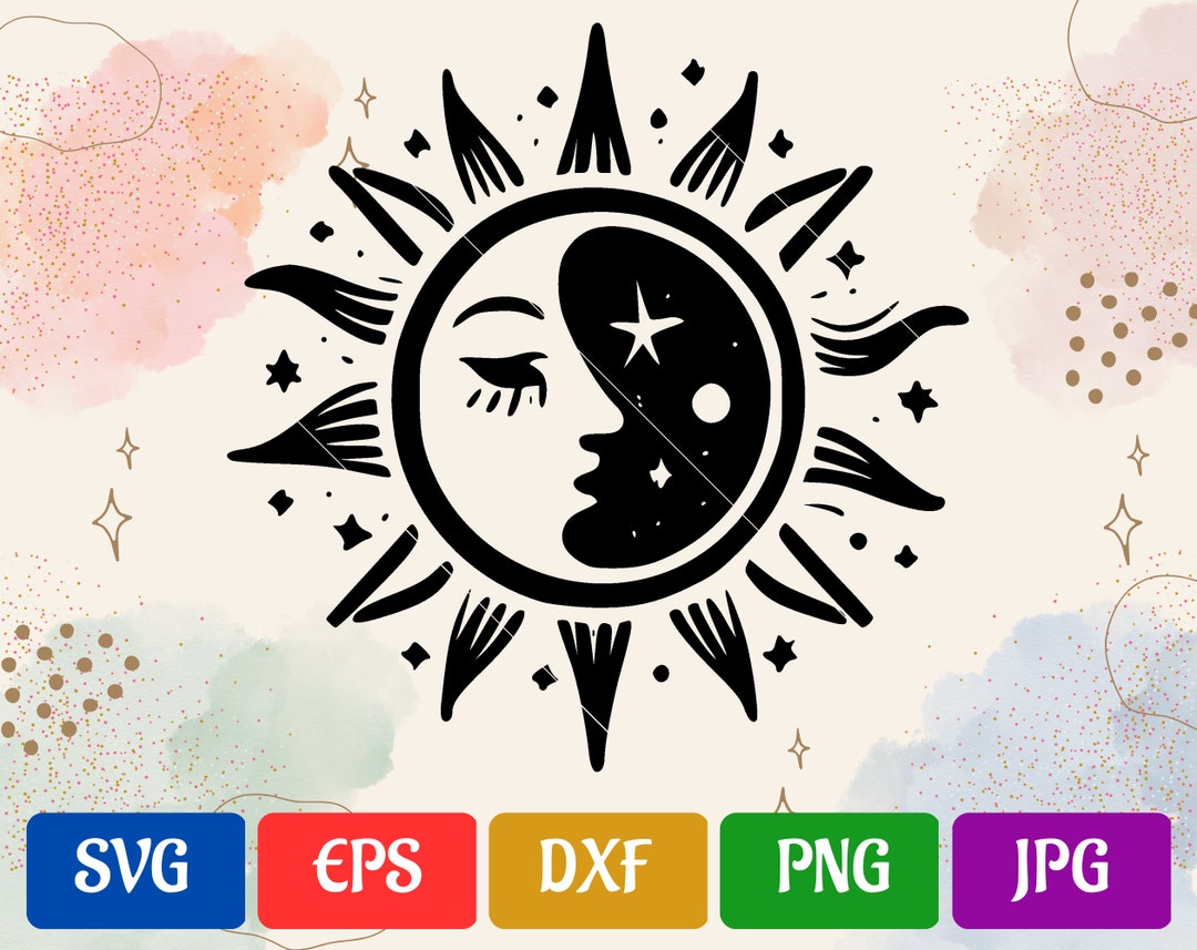 Celestial | Svg - Eps - Dxf - Png - Jpg | Cricut Explore | Silhouette ...