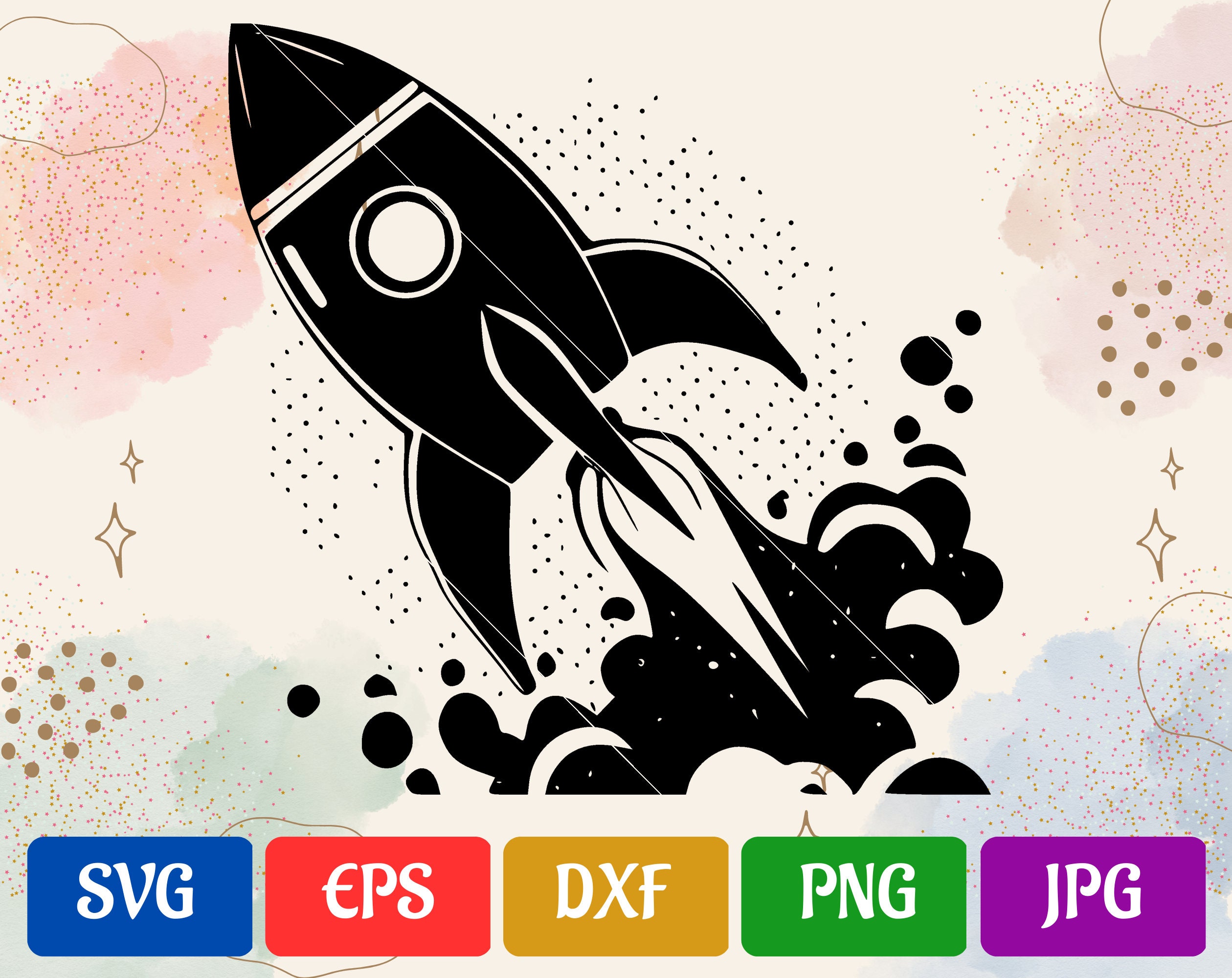 Rocket SVG High-quality Vector Cut File for Cricut Svg - Etsy