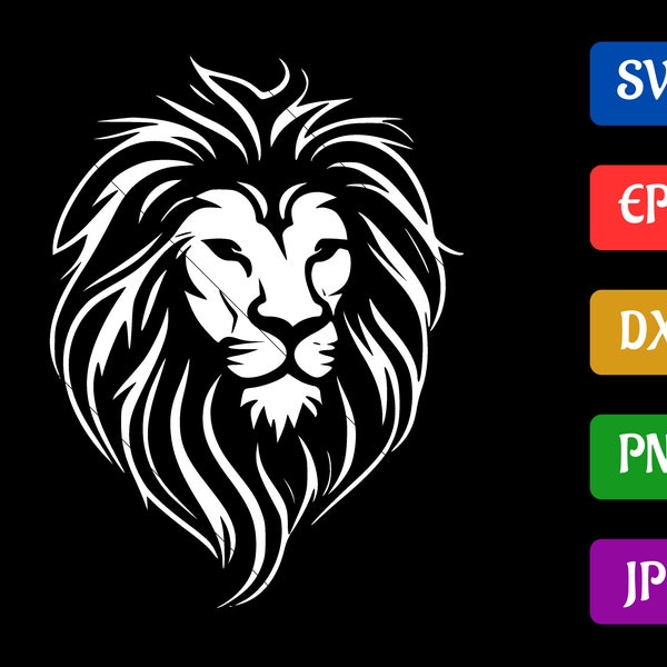 Lion Head Svg - Etsy