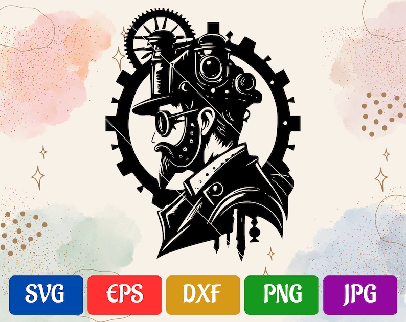 Steampunk High-quality Vector Svg Eps Dxf Png Jpg - Etsy