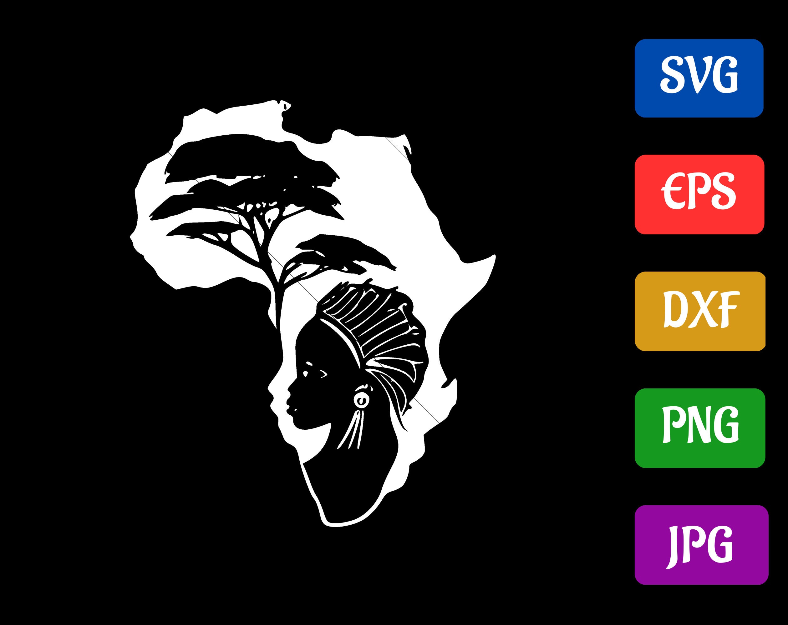 Africa SVG | High-quality Vector Cut File for Cricut | Svg - Eps - Dxf ...