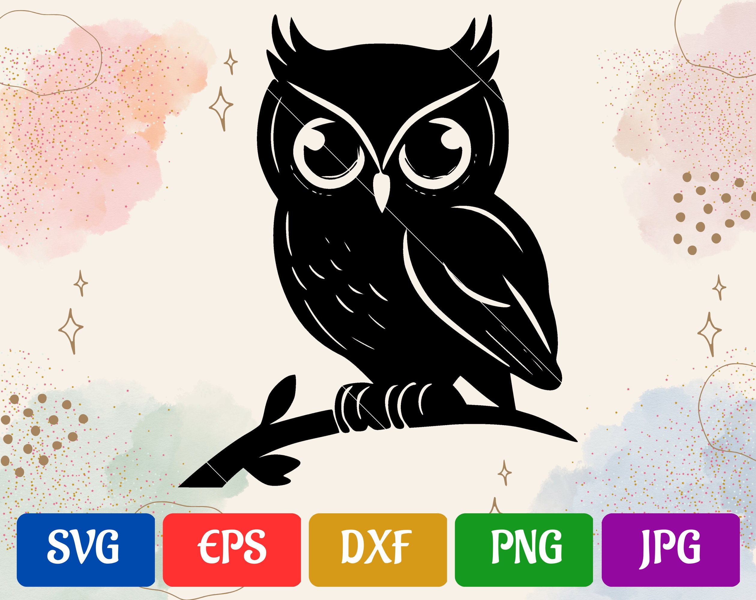 Owl Svg Eps Dxf Png Jpg Cricut Explore - Etsy