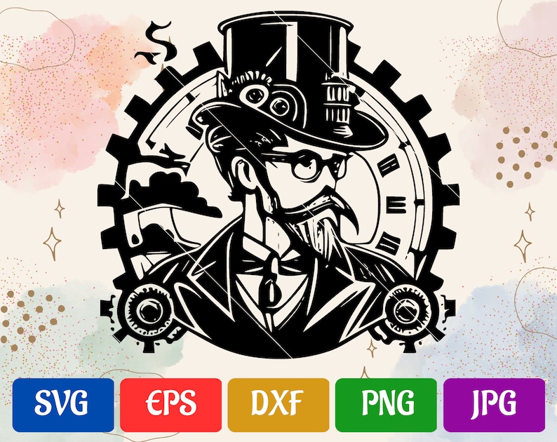 Steampunk Svg Eps Dxf Png Jpg High-quality Vector - Etsy
