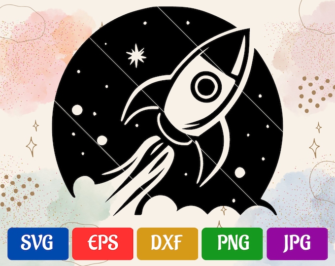 Space SVG, Silhouette, Cricut File, Vector File, Clipart, Cuttable ...