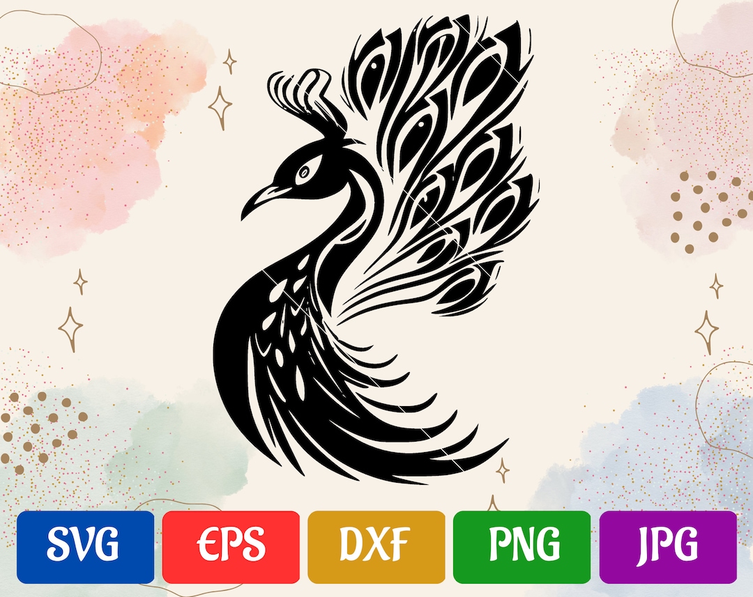 Peacock | Svg - Eps - Dxf - Png - Jpg | High-quality Vector ...