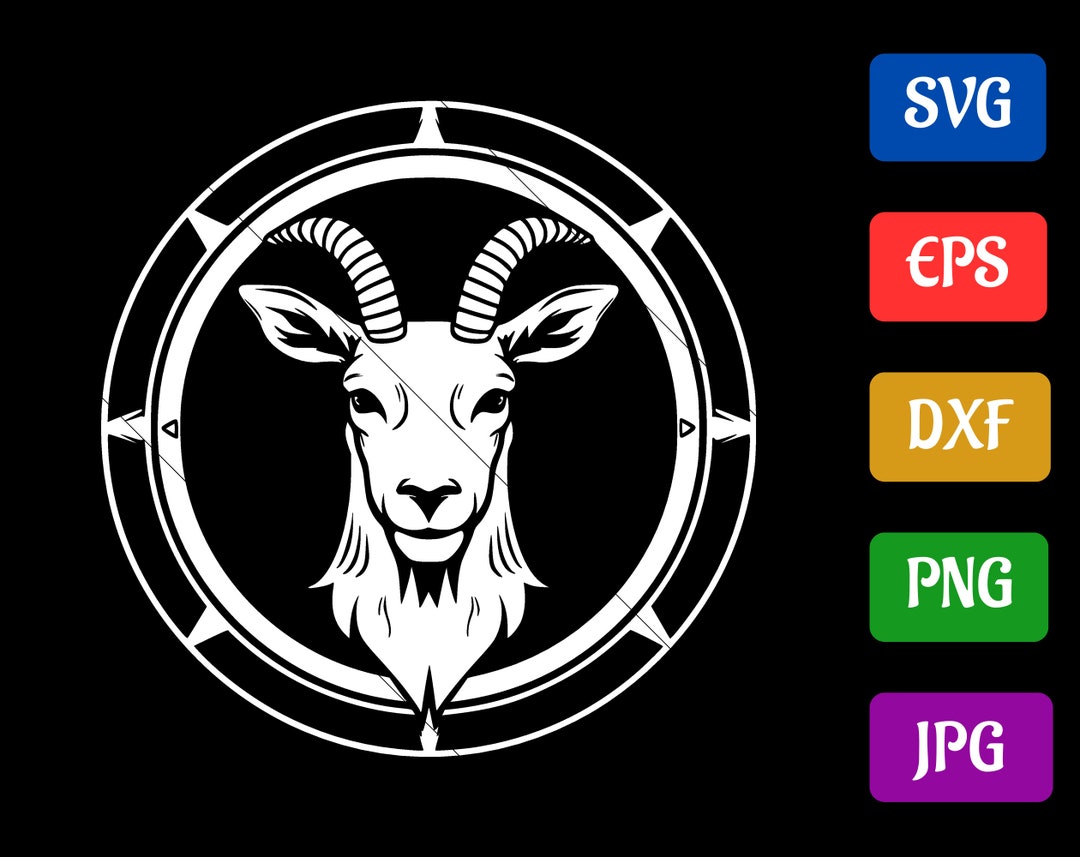 Goat | Svg - Eps - Dxf - Png - Jpg | Cricut Explore | Silhouette Cameo ...