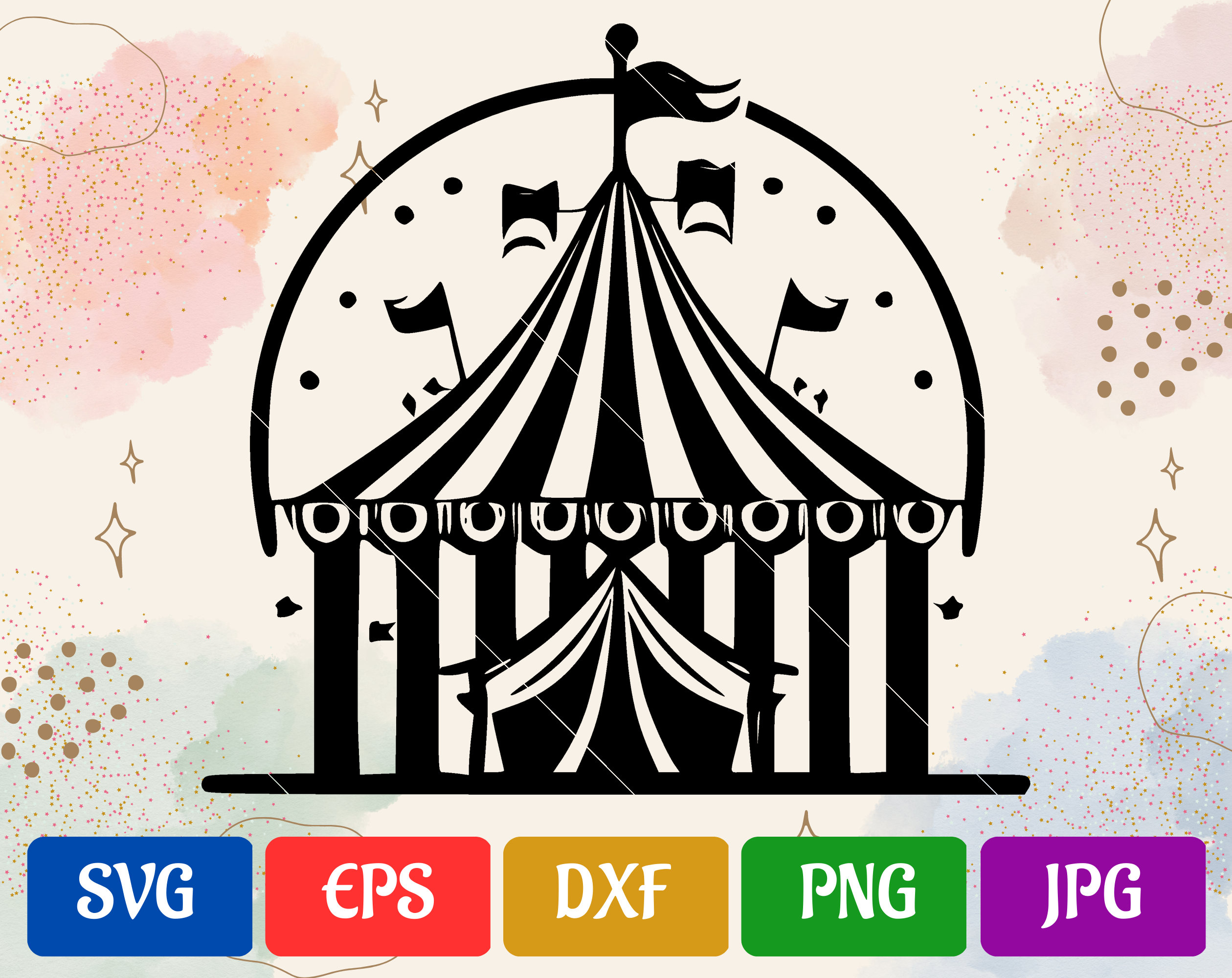 Circus Svg Eps Dxf Png Jpg Cricut Explore Silhouette Cameo High-quality ...