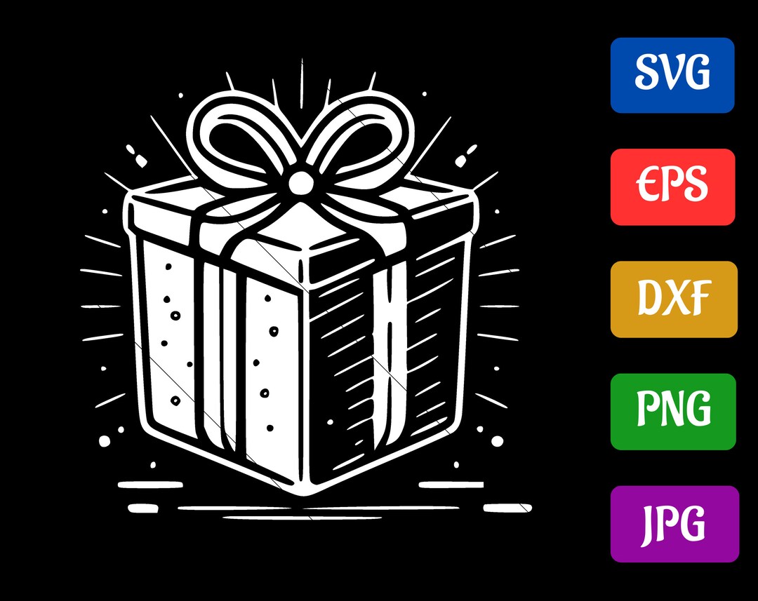 Present Svg Eps Dxf Png Jpg Cricut Explore - Etsy
