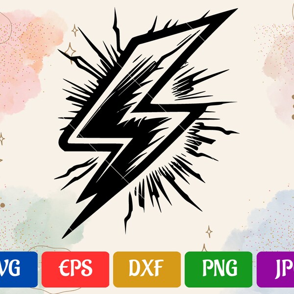 Lightning Svg - Etsy