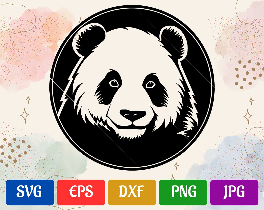 Panda SVG High-quality Vector Cut File for Cricut Svg Eps Dxf Png Jpg ...
