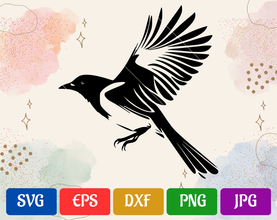 Magpie | Svg - Eps - Dxf - Png - Jpg | Silhouette Cameo | Cricut ...