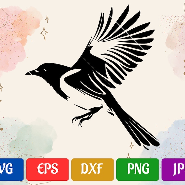 Magpie Dxf File - Etsy