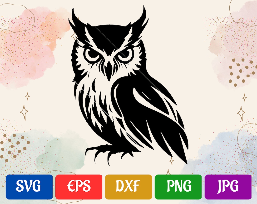 Owl | Svg - Eps - Dxf - Png - Jpg | High-quality Vector | Cricut ...