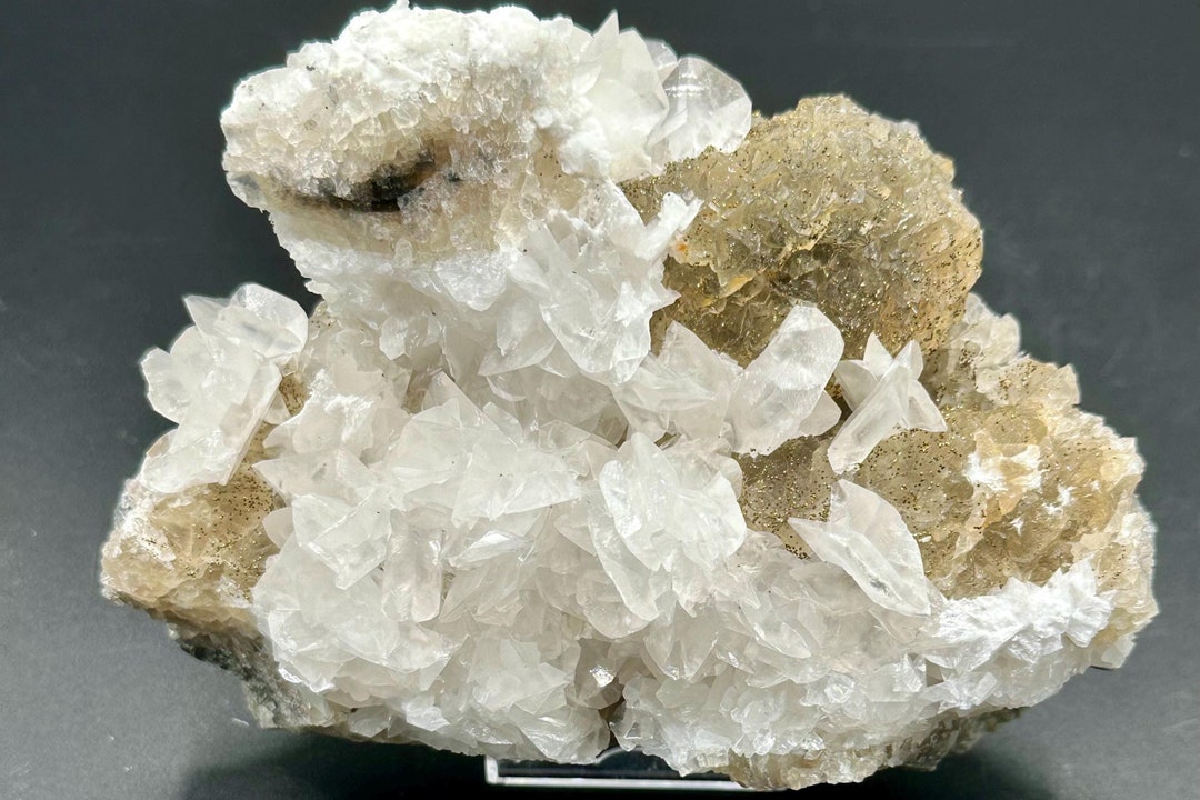 Bladed White Calcite With Chalcopyrite, Fluorite Calcite Crystals ...