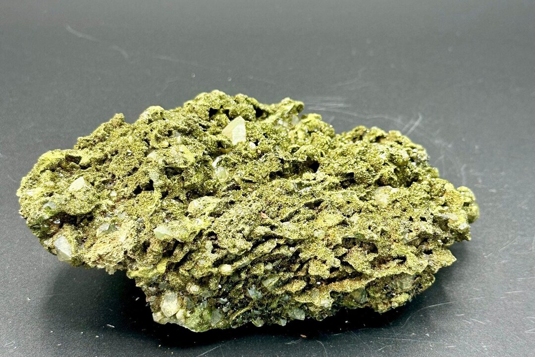 Forest Green Epidote and Quartz Specimen: Turkish Crystal Cluster (#3 ...