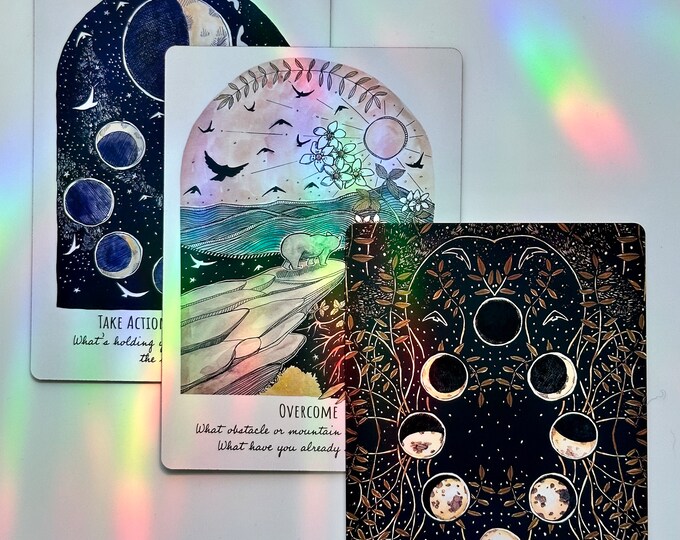 Phases and Forests Oracle Deck- A 48 Card Oracle Deck With Watercolor ...