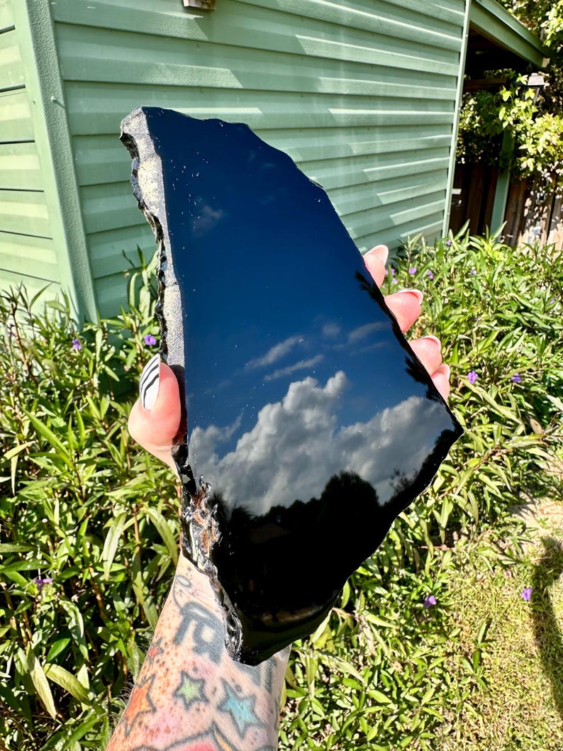 Polished Obsidian Slabs With Raw Edges for Scrying, Divination, Altars ...