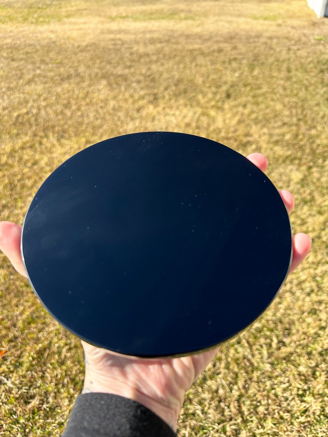 Obsidian Mirror 6 Polished Black Obsidian Charging Plate for Scrying - Etsy
