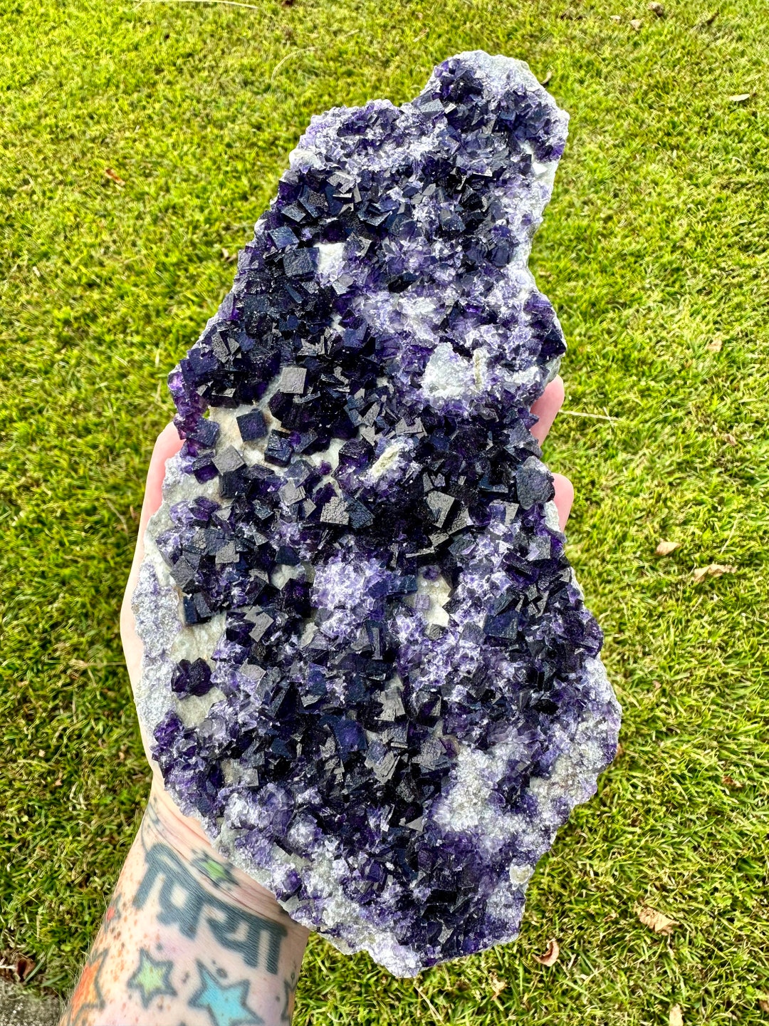Purple Fluorite Crystal Cluster From Anhui, China -- Fluorite Plate ...