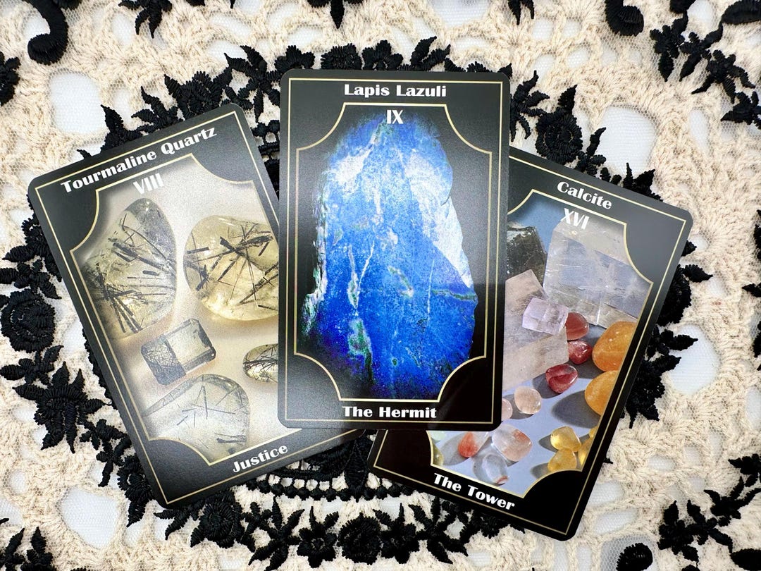 Tarot of Gemstones and Crystals, 78 Card Deck With Guide Booklet - Etsy