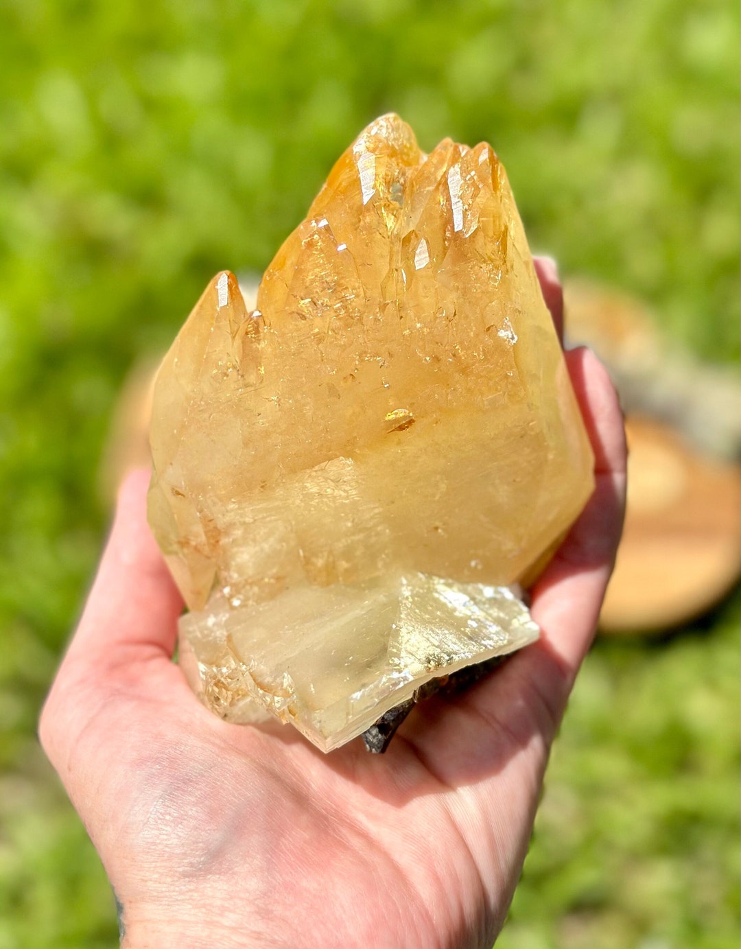 Elmwood Calcite With Sphalerite Honey Calcite Crystal Crystal Mineral ...