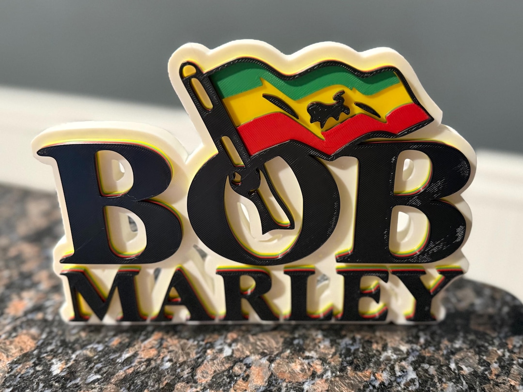 Bob Marley Fan Created 3D Printed Logo - Etsy