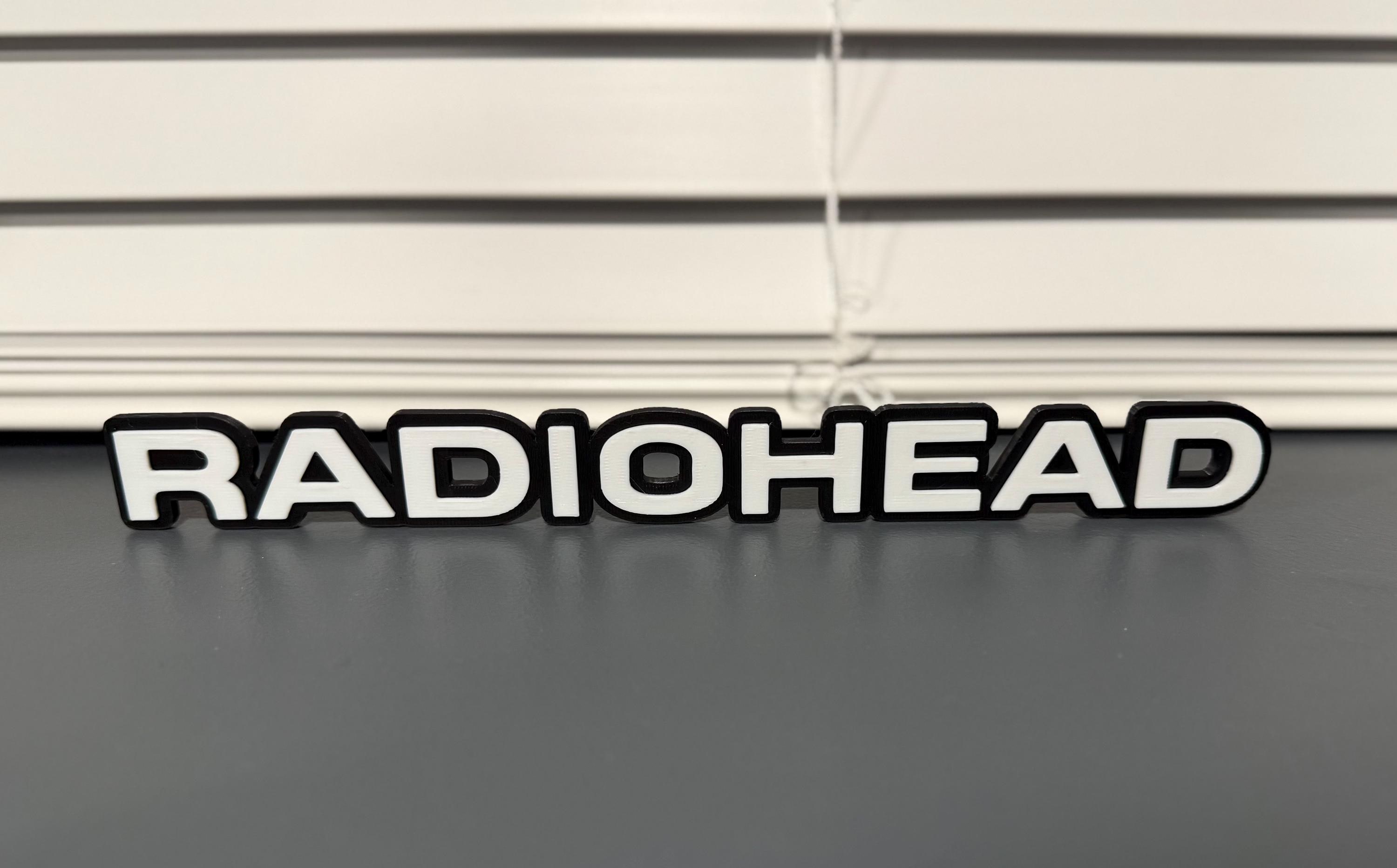 Radiohead Fan Created Custom 3D Printed Logo - Etsy