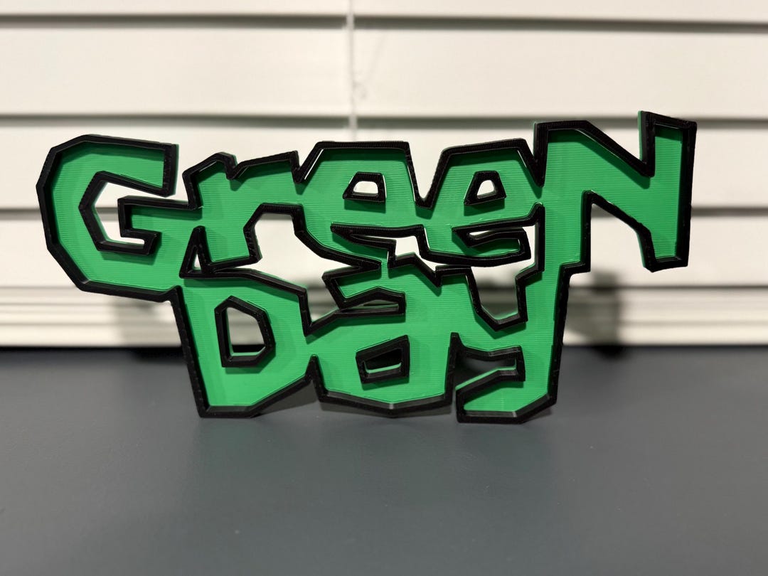 Green Day Custom 3D Printed Logo - Etsy